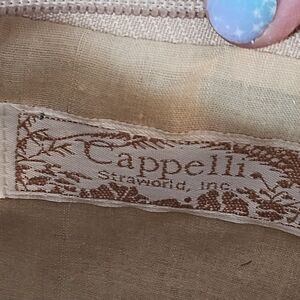 Cappelli Straworld | Bags | Cappelli Straworld Pond Scene Purse Wicker ...